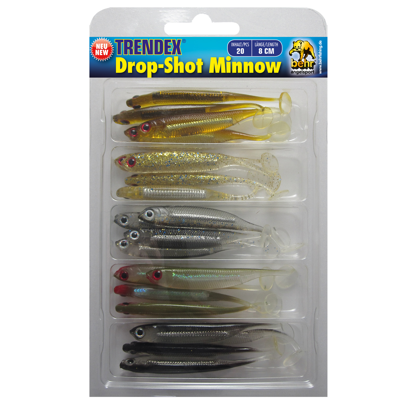 Behr Trendex Drop Shot Minnow 8 cm Set 20 Stück | Gummiköder ...